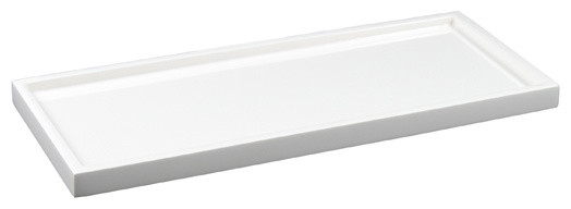 White Lacquer Long Vanity Tray - Contemporary - Bathroom Organizers - by Hudson & Vine | Houzz