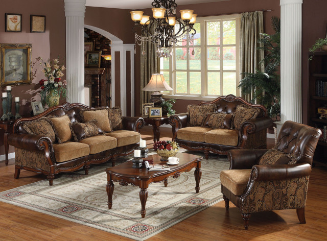 Dreena Coffee Table, Cherry - Victorian - Coffee Tables - by Acme ...