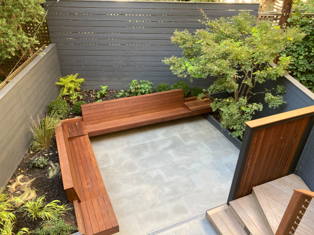 Angled Rowhouse Backtard Redesign - Midcentury - Garden - Toronto - by ...