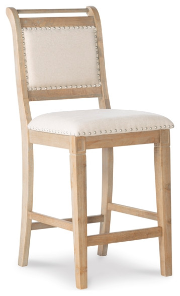 Riverbay Furniture Sedona 26" Transitional Wood Counter Stool in ...