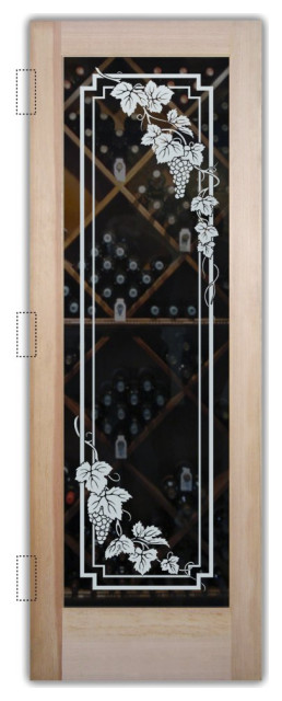Wine Door - Vineyard Grapes Cascade - Primed - 28" x 80" - Book/Slab ...