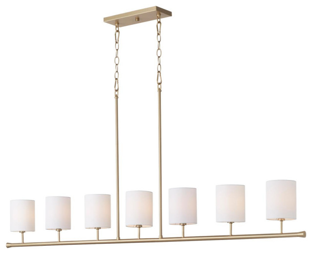 Harmony 7 Light Island Light, Aged Brass - Transitional - Kitchen ...