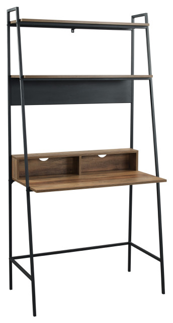 36" Ladder Computer Desk, Reclaimed Barnwood - Industrial - Desks And ...