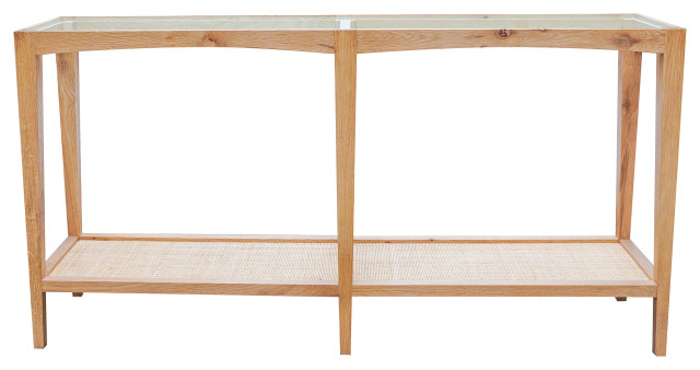 Harrington Natural Solid Oak Console Table - Tropical - Console Tables - by Sideboards and ...