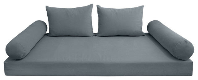 Style V4 Full Knife Edge Velvet Indoor Daybed Mattress Pillow Complete ...