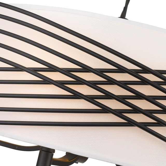 Zara 5 Light Chandelier With Modern White Shade Shade - Transitional ...