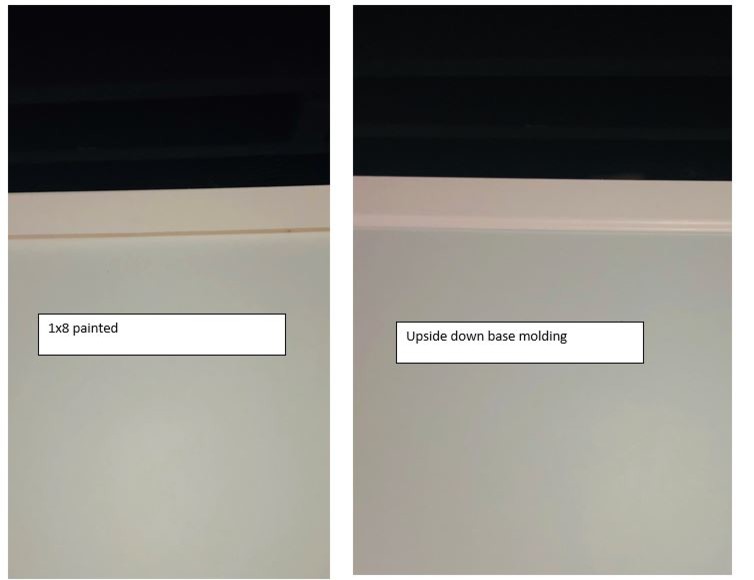 1x8 as top moulding in basement? Anyone do this??