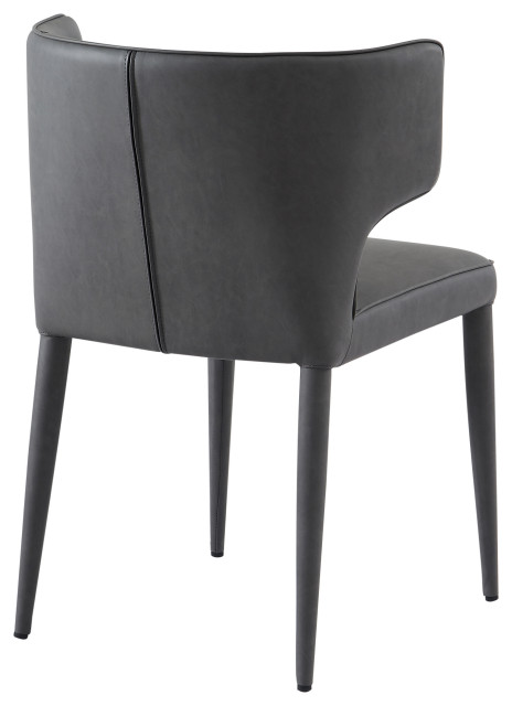 Elite Living Melore Wingback Upholstered Dining Side Chair - Midcentury ...