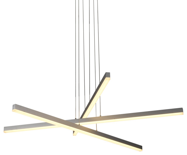 Sirius 40" Integrated LED Pendant, Sliver - Modern - Pendant Lighting ...