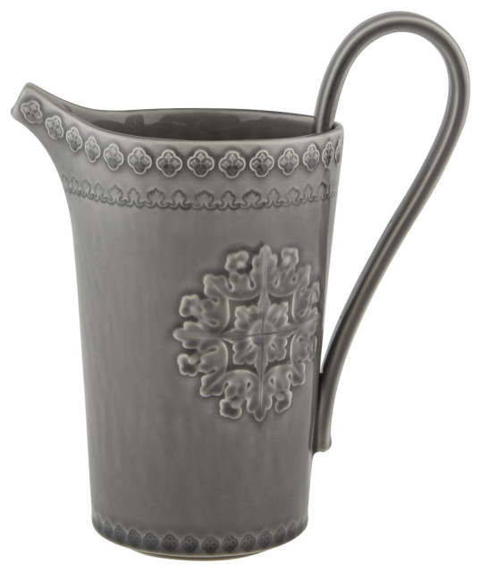 Bordallo Pinheiro Rua Nova Anthracite Pitcher - Traditional - Pitchers ...