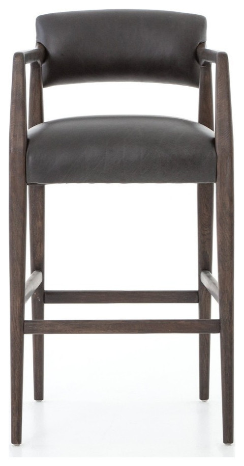 Cabot Bar Stool, Chaps Ebony, Set of 2 - Midcentury - Bar Stools And ...