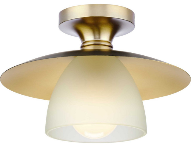 Trimble One Light Semi Flush Mount in Brushed Bronze - Transitional ...