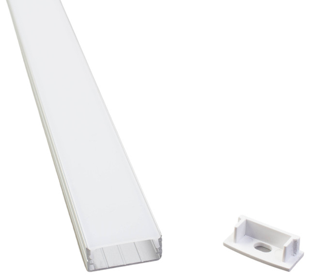 6 Pack, Wide Aluminum Channel With Cover for LED Strip for Up To 20mm ...