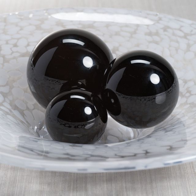 Noyon Crystal Glass Fill Decorative Ball, 4.75" - Contemporary ...