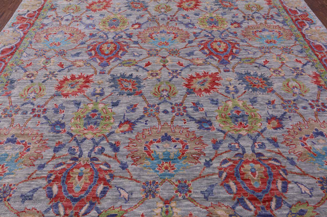 10' Square Hand-Knotted William Morris Wool Rug - Q15605, 9' 11" X 10 ...