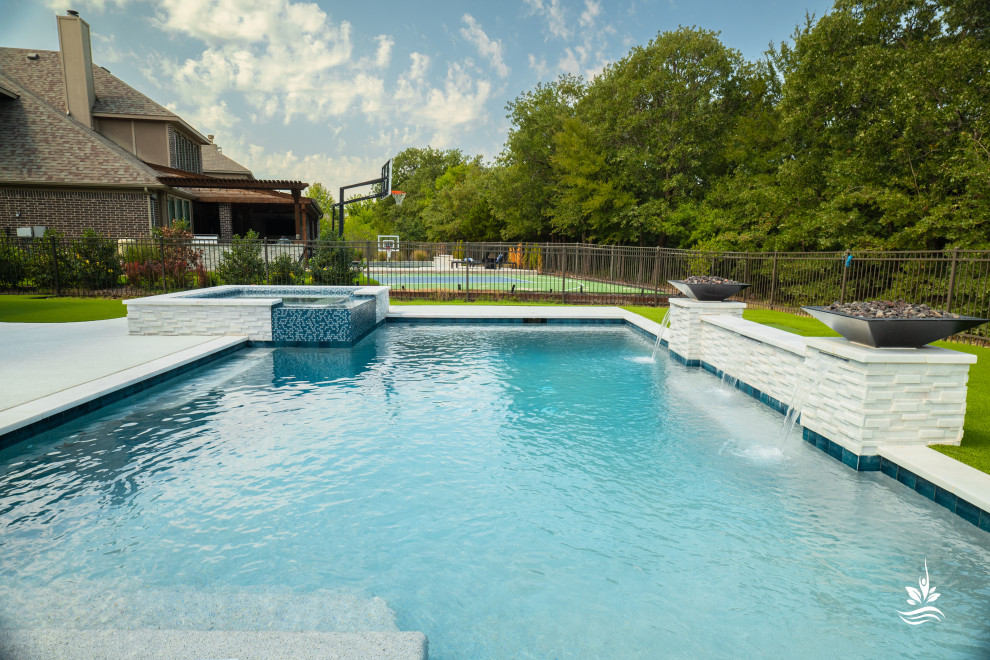 Luxe design in luxury outdoor living | BUK2101 - Modern - Pool - Dallas ...