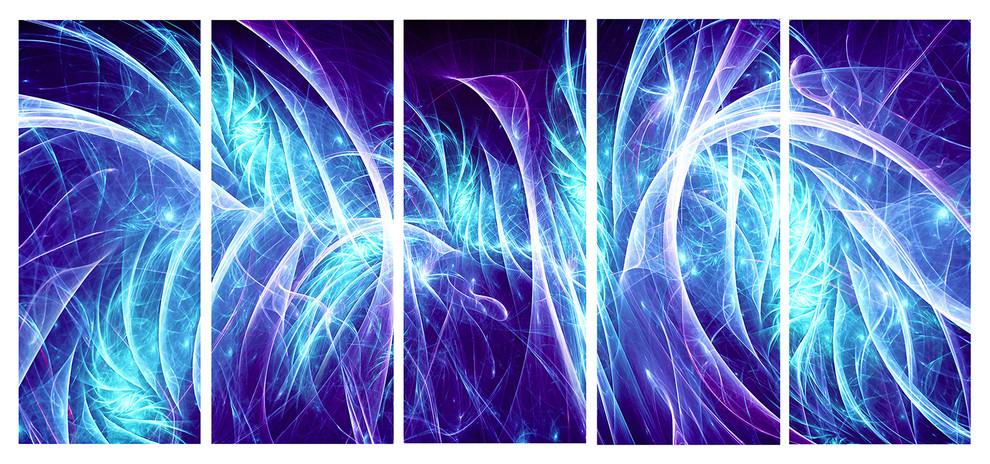 "Blue Electricity" Canvas Painting - Modern - Prints And Posters - by ...