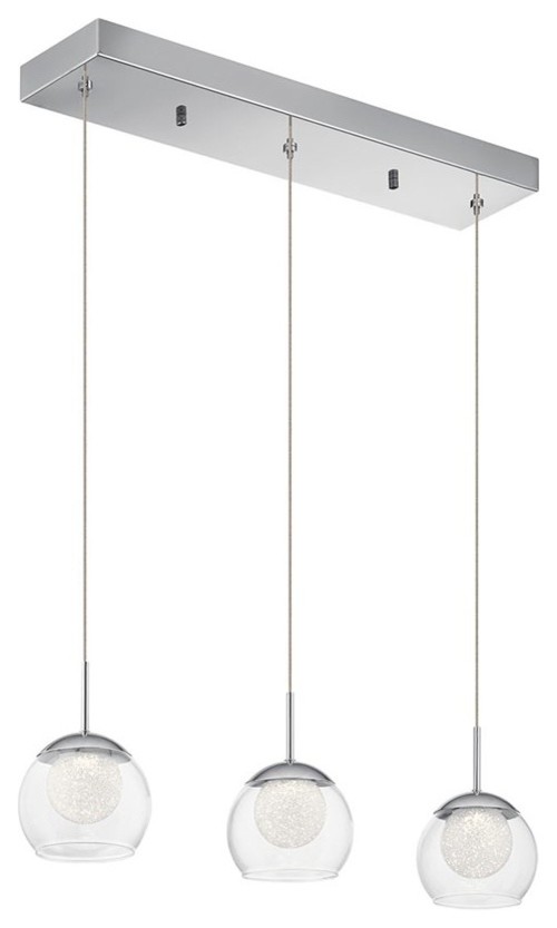 elan Lexi 3-LT LED Cluster Pendant 84009 - Chrome - Contemporary ...