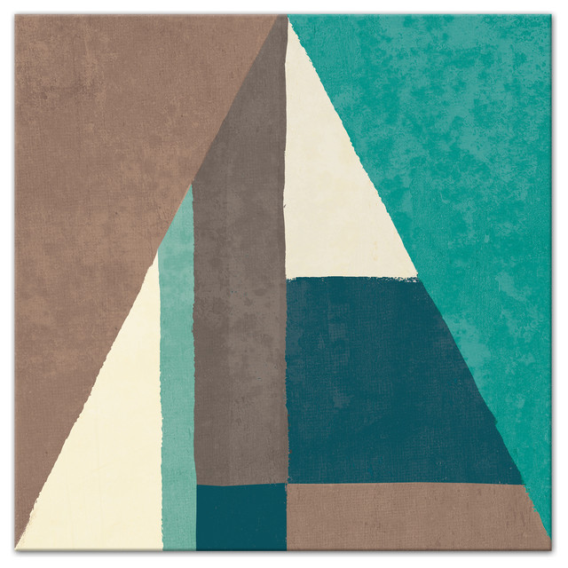Turquoise Triangle Wall Art, 24x24 - Contemporary - Prints And Posters ...