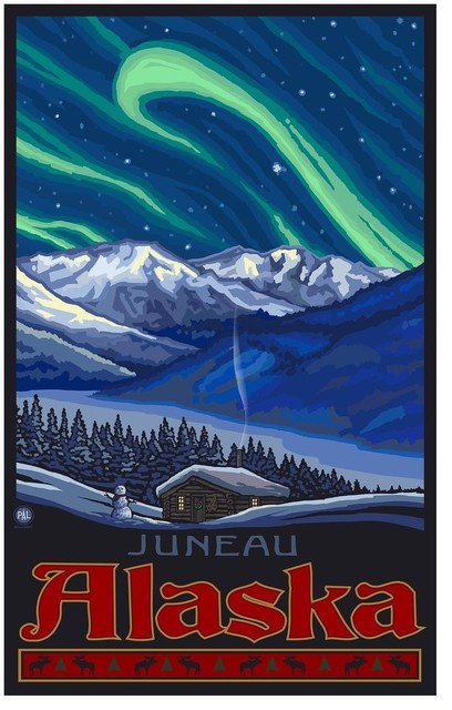 by Artist Paul A. Lanquist Juneau Alaska Alaska Northern Art Print, 30 ...