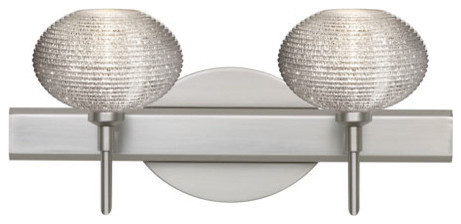 Lasso 2 Light Wall Lighting, Satin Nickel - Transitional - Bathroom ...