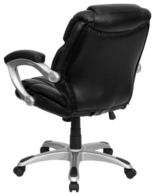Comfortable Office Chair, Swiveling Waterfall PU Leather Seat ...