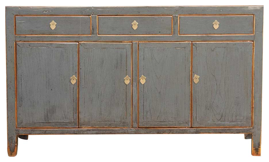Midnight Gray Lacquered Asian Sideboard - Asian - Buffets And ...