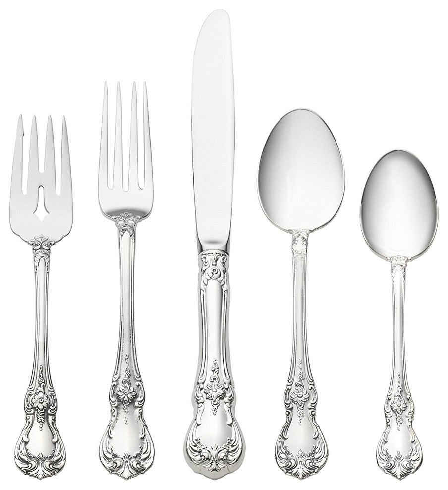 Towle Old Master Sterling Silver Flatware Set for One 5 Pieces ...