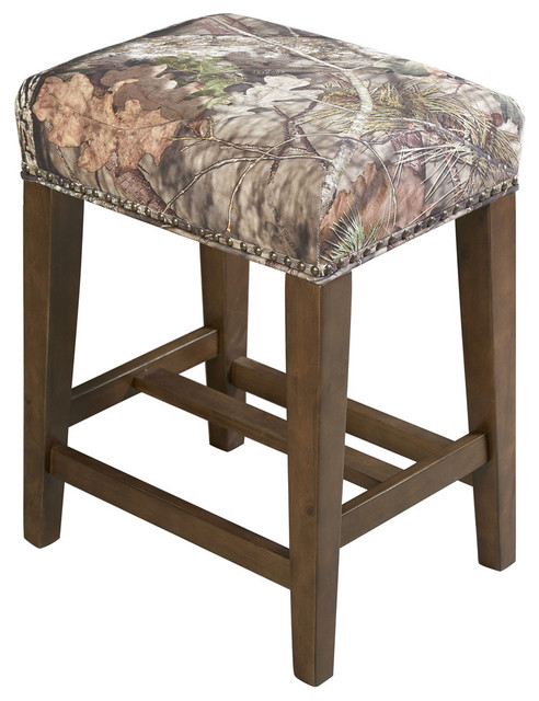 The Mossy Oak Nativ Living Backless Counter Stool - Rustic - Bar Stools ...