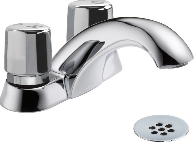 Delta HDF Two Handle Metering Faucet, Chrome, 2517LF-HDF - Contemporary ...