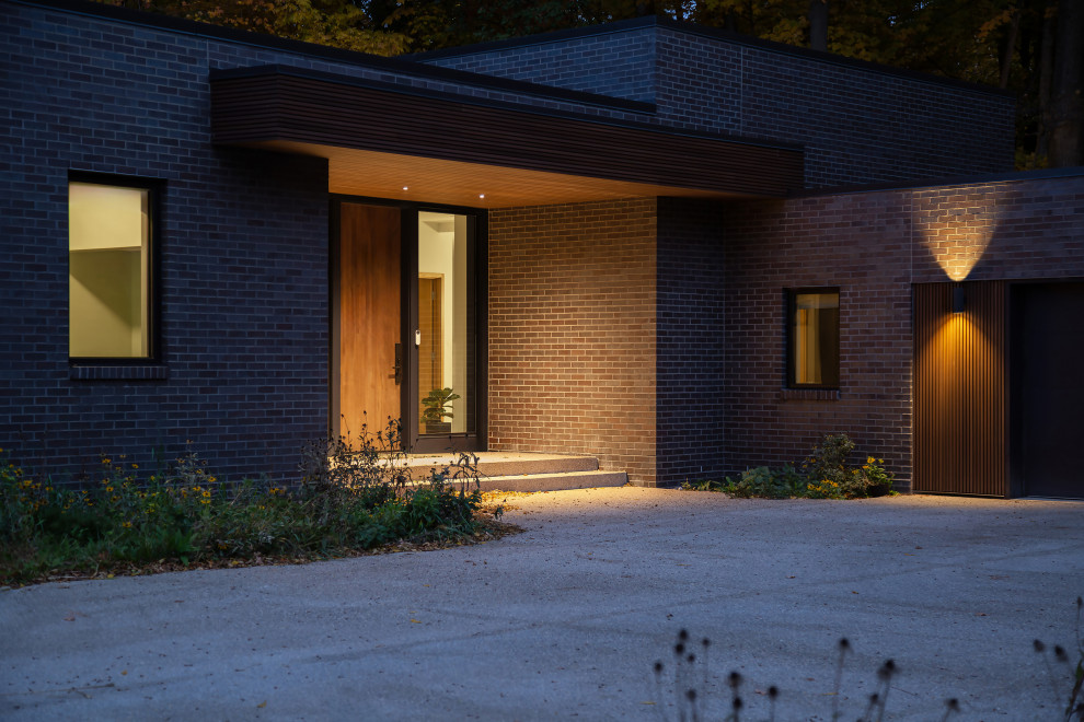 Brick Modern House - Modern - Entry - Indianapolis - by HAUS ...