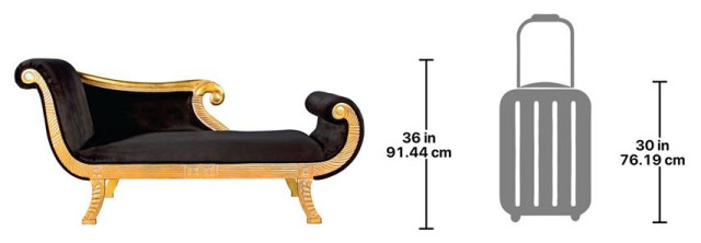 Design Toscano Cleopatra Chaise - Traditional - Indoor Chaise Lounge ...