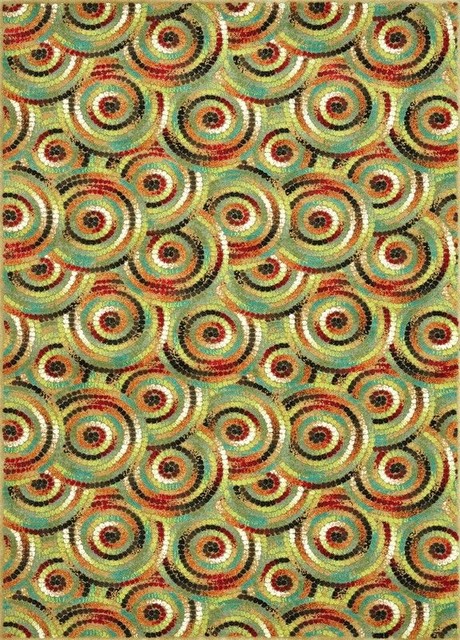 Loloi Riviera Rv11 Multi Circle Rug 3'9"x5'6", 3'9"x5'6" - Contemporary ...