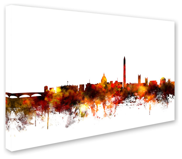 "Washington, DC Skyline IV" Canvas Art by Michael Tompsett, 12"x19 ...