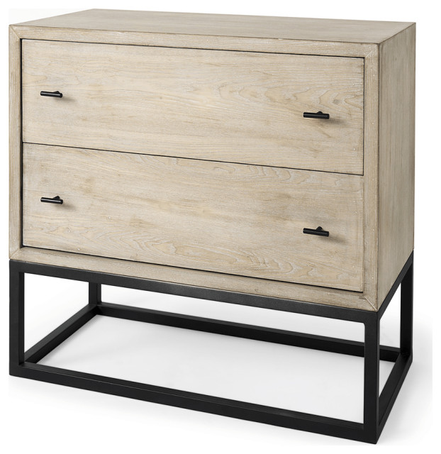 Rustic Modern Light Wash Two Drawer Chest - Industrial - Accent Chests ...