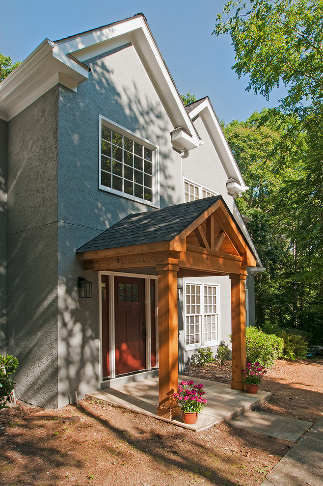 Timber Portico on stucco house - Transitional - Porch - Atlanta - by ...