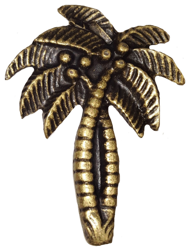 Palm Tree Cabinet Knob - Tropical - Cabinet And Drawer Knobs - by Buck ...