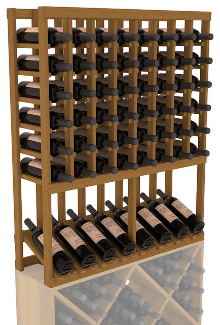 High Reveal Wine Rack Display, Redwood - Contemporary - Wine Racks - by ...