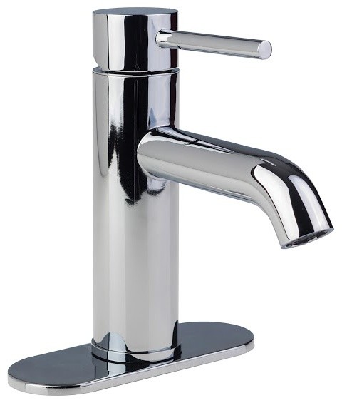 European Single Post Bathroom Faucet With Deck Plate Chrome ...