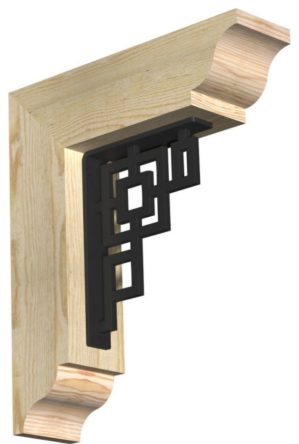 Eris Traditional Ironcrest Bracket Single Brace, 4" Thick, 15-1/2"x18 ...