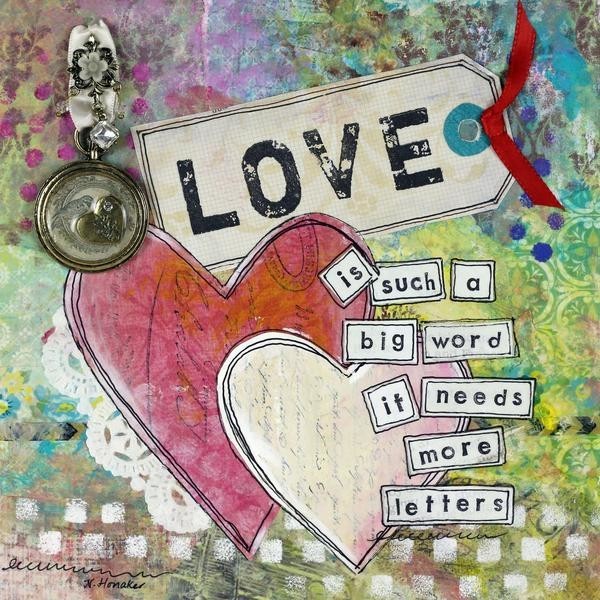 "Loving Hearts" Painting Print on Wrapped Canvas, 32"x32 ...