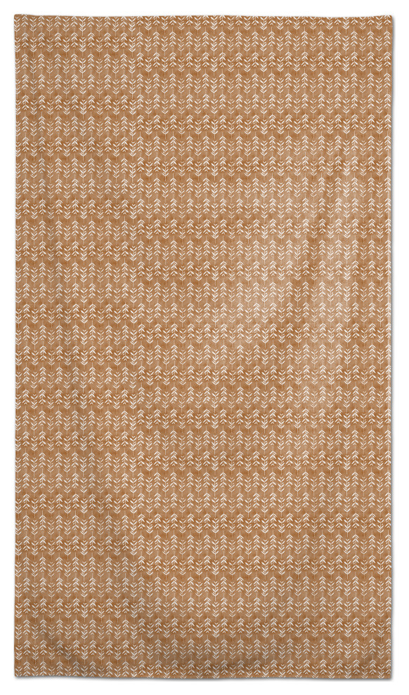 Leaves on Copper 58x102 Tablecloth, 58x102 - Contemporary - Tablecloths ...