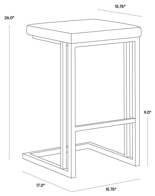 Boone Barstool, Set of 2, Counter Height - Industrial - Bar Stools And ...