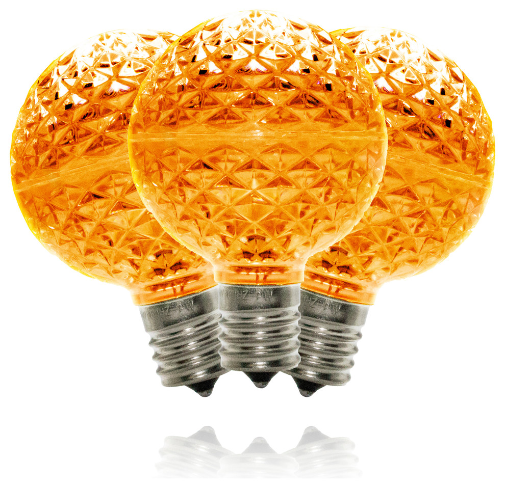 G50 Orange Retrofit Bulb, E17 Base, 5 Internal LED Chip - Contemporary ...