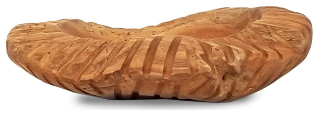 Striped Teak Root Bowl Large - Rustic - Decorative Bowls - by Design ...