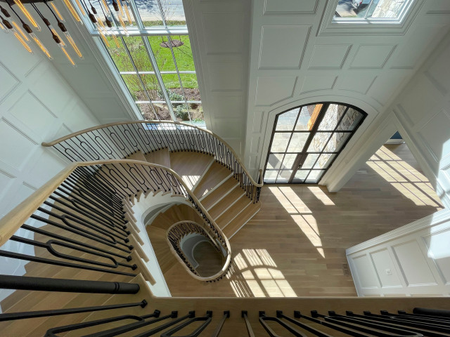95_Remarkable and elegant floating elliptical staircase, McLean, VA ...
