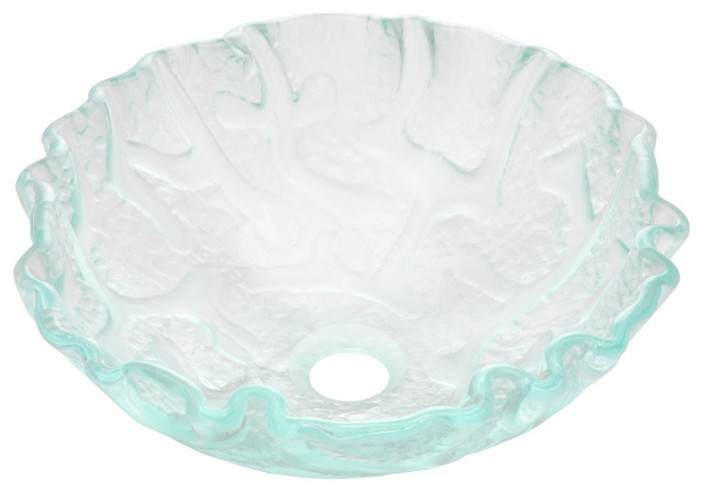 Clear Freeform Wave Glass Vessel Sink - Contemporary - Bathroom Sinks ...