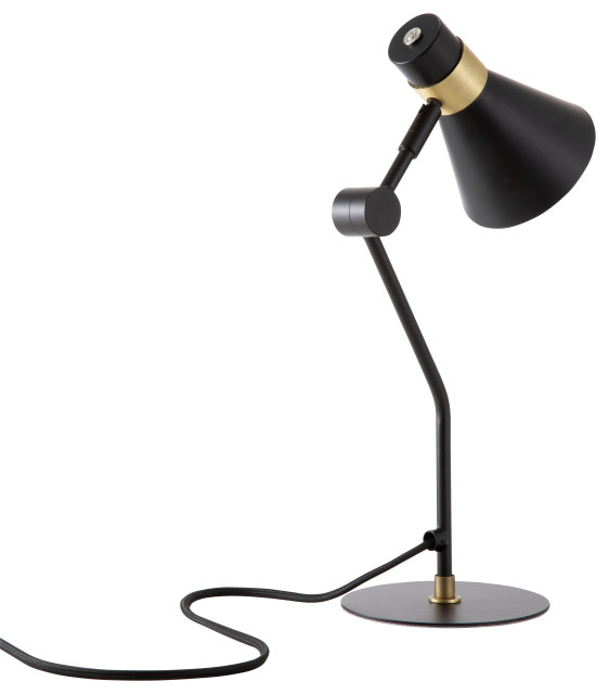 Edson Desk Lamp, Black - Midcentury - Door Levers - by Buildcom | Houzz