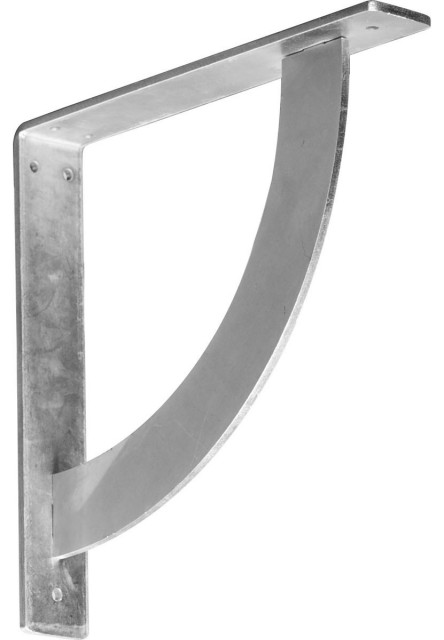 1 1/2"Wx5 1/2"Dx8"H Edwards Wrought Iron Bracket, Single Center Brace ...