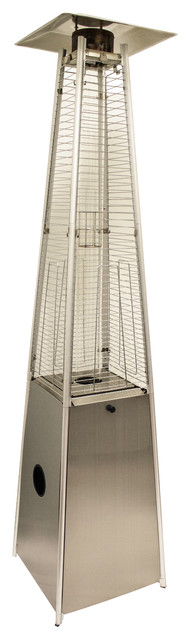 Patio Heater, Glass Tube in Hammered Bronze - Contemporary - Patio ...